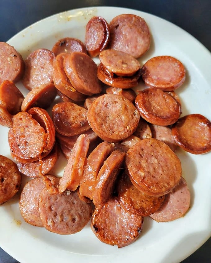 Reindeer sausage&mdash;because when in Alaska, your breakfast meat should have a sense of local adventure.