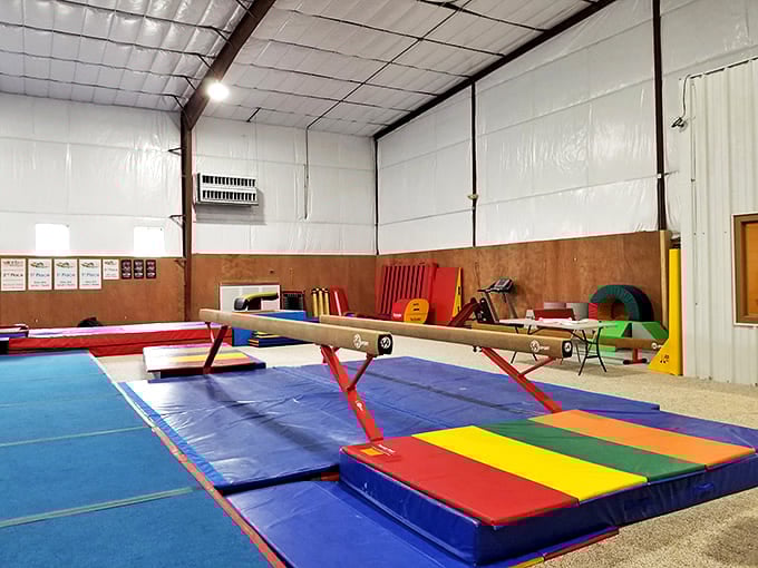 Rice City Gymnastics offers colorful equipment for the grandkids' energy expenditure &ndash; because retirement should include spectator sports.