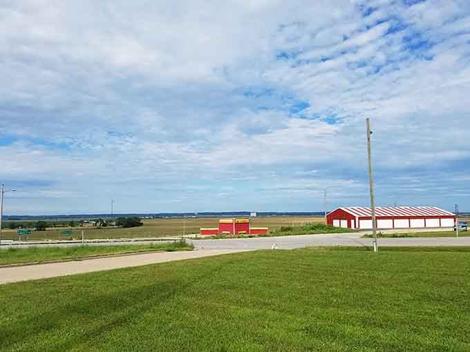 Open fields meet big sky in a view that reminds you why they call this God's country.