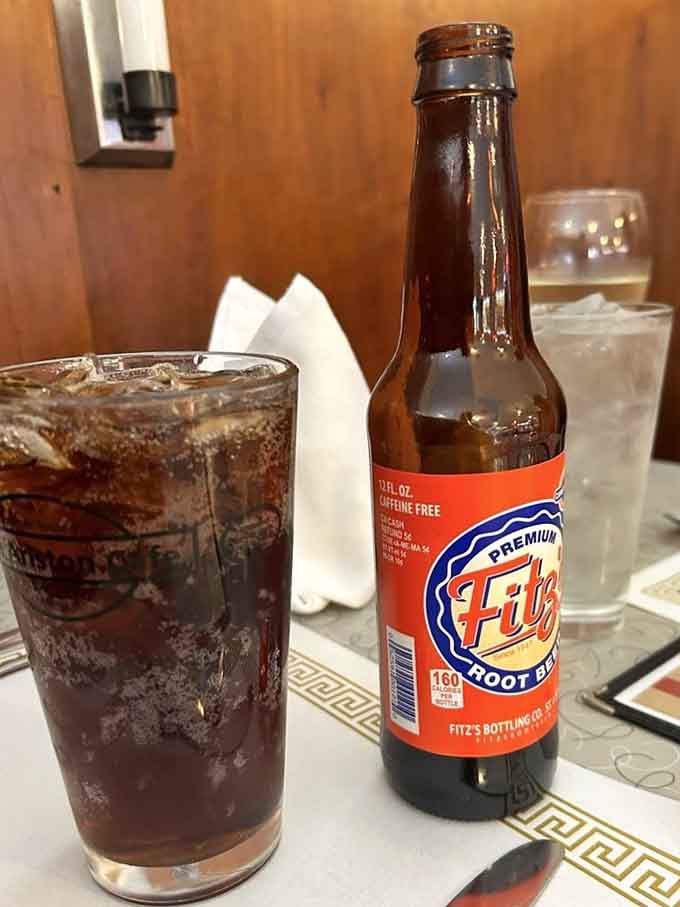 Fitz's Root Beer in a bottle, because some beverages just taste better when they come with a little regional pride.