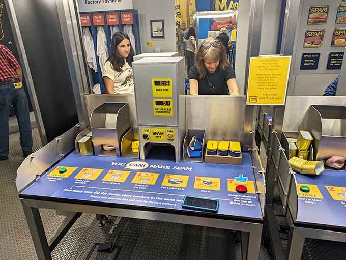 These interactive canning stations let you experience assembly line work without the actual back-breaking labor or paycheck concerns.