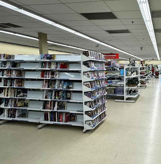 Wide aisles and endless shelves make browsing feel less like shopping, more like exploring.