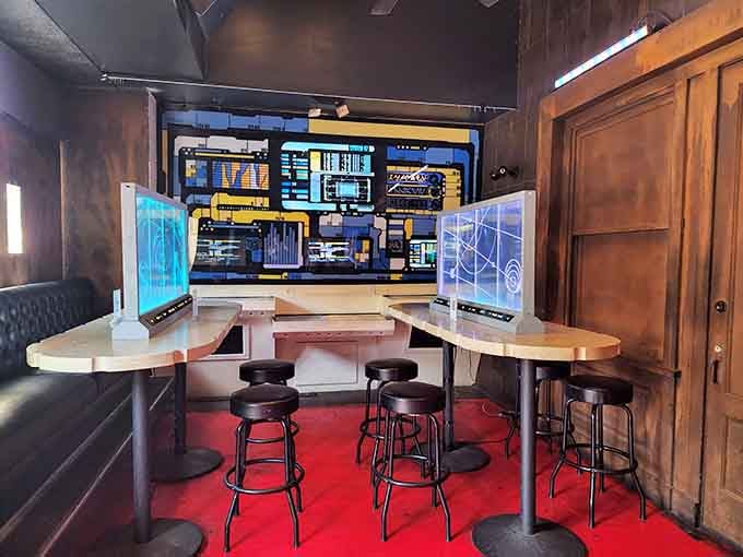 Multiple seating areas mean you can plot your rebellion or just enjoy drinks with friends in sci-fi style.