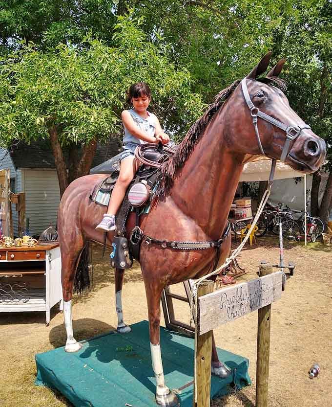 That life-size horse statue proves someone's always selling exactly what you didn't know you absolutely needed until right now.