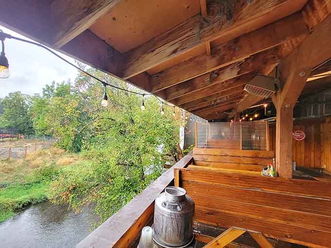 Mac's Place sits riverside where the view competes admirably with whatever's coming out of the kitchen next.