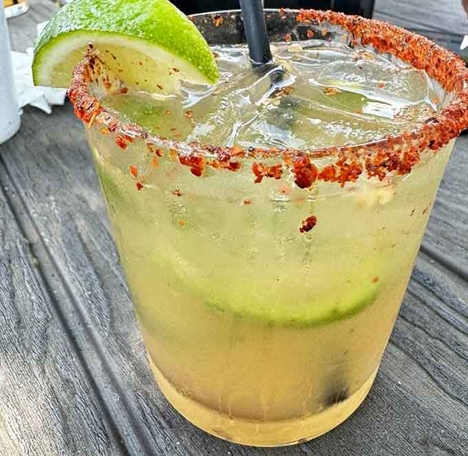 This isn't just a margarita&mdash;it's summer in a glass with a spicy attitude adjustment. The rim says "proceed with delicious caution."