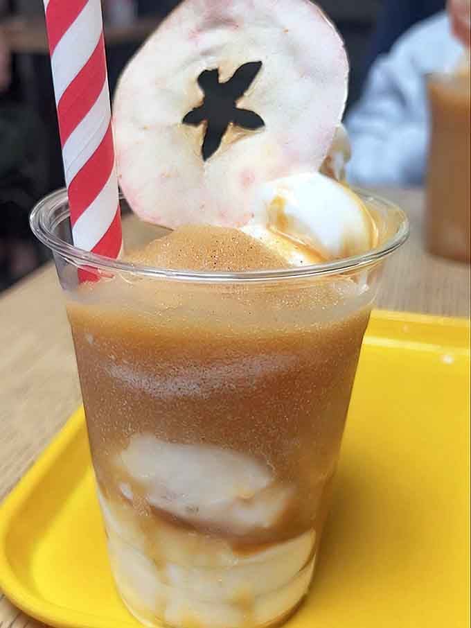 A frozen slushie float topped with meringue, because sometimes you need dessert that doubles as art.