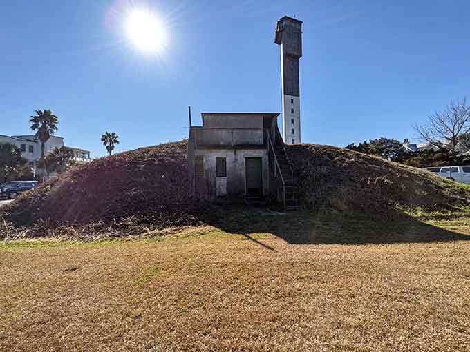 Built into the landscape like a bunker with ambition, this structure proves function and form can coexist, even if they occasionally argue.