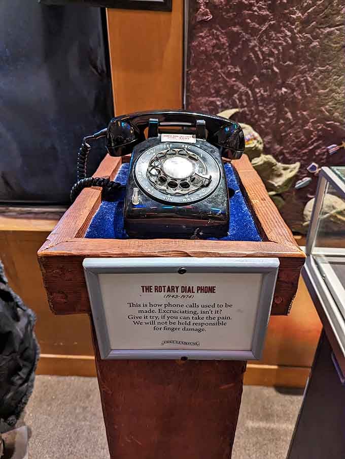 This rotary phone promises pain with every call. Remember when technology was simpler? Pepperidge Farm remembers, and so does this.