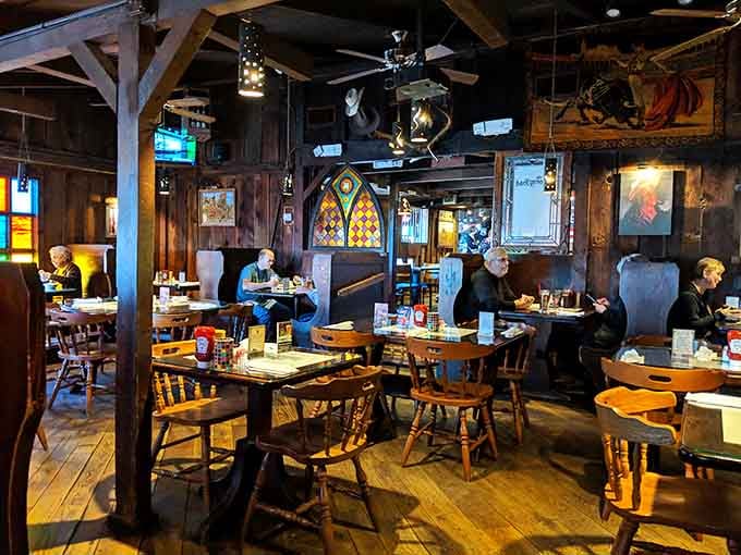 The dining room is alive with patrons who’ve discovered the longtime local favorite.