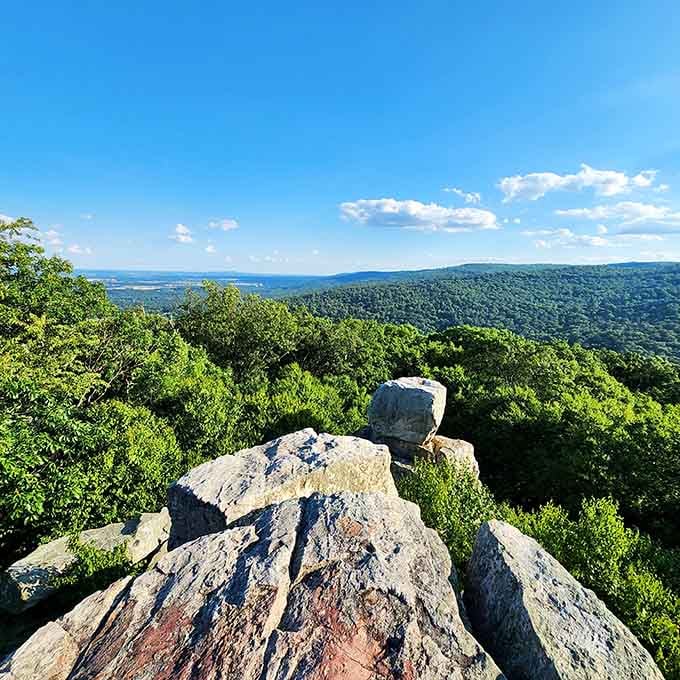 Chimney Rock's summit view proves that the best things in life require a little uphill effort and sturdy shoes.