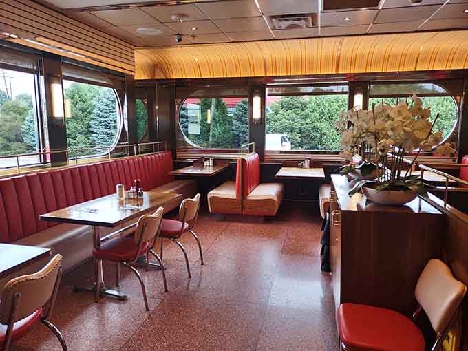 Another angle of diner heaven, where the booths are comfy and the portions defy all reasonable expectations.
