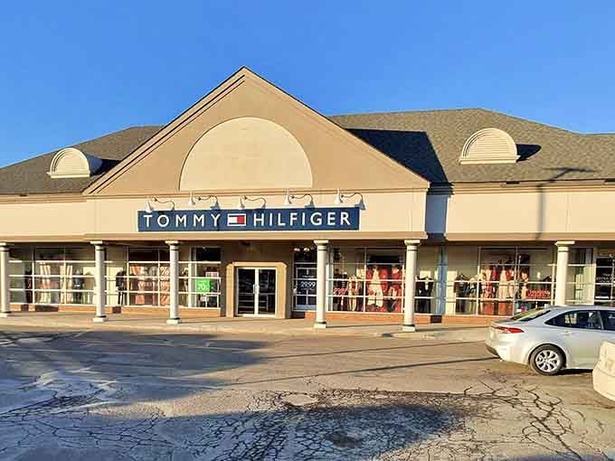 Tommy Hilfiger's classic red, white, and blue promises all-American style at prices that won't require a loan.