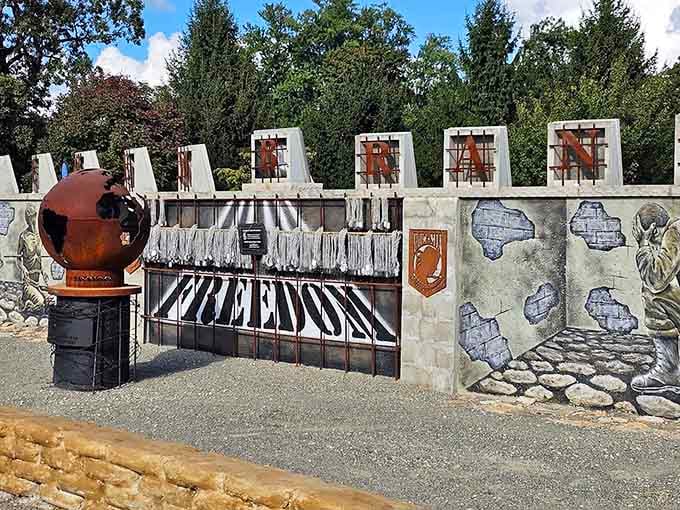 The Freedom Memorial's striking design commands attention and respect in equal measure throughout the park.
