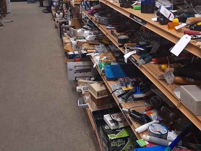 The hand tools section where weekend warriors find their weapons of choice without the hardware store markup.