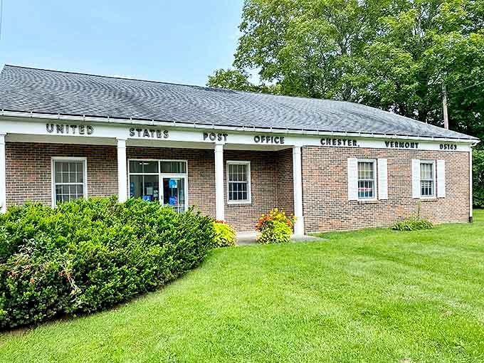 Even Chester's post office refuses to be ordinary, with its mid-century charm and perfectly manicured lawn that puts most front yards to shame.