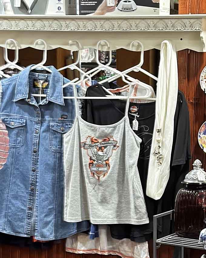 Vintage clothing racks reveal that fashion truly is cyclical – that Harley tank top probably has more authentic stories than anything at the mall.