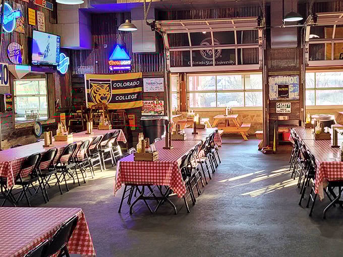 Red checkered tablecloths and wooden picnic tables &ndash; the universal signal that you're about to eat something honest and delicious.