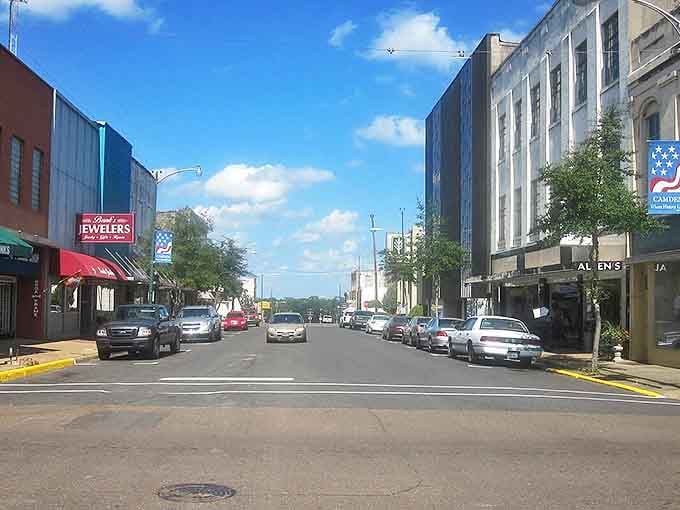 Camden's main street showcases the architectural diversity that makes downtown both historically significant and visually appealing.