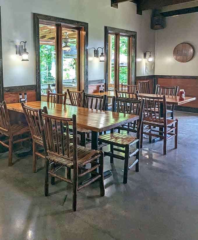 Clean lines, warm wood, and river views create the kind of atmosphere where stress just melts away.