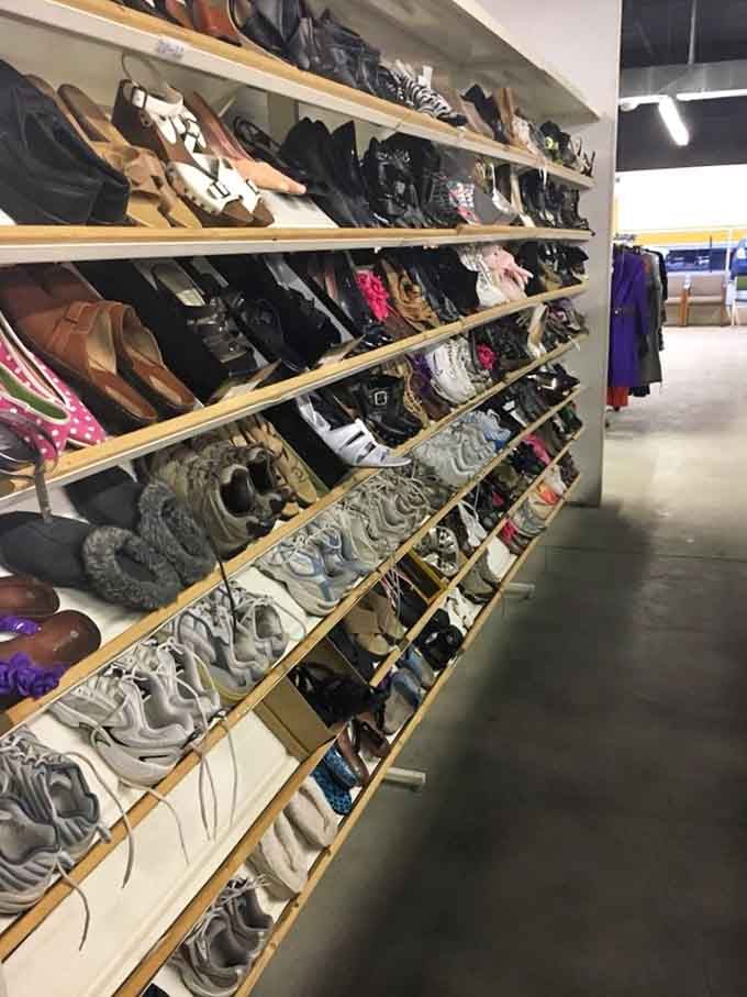 The shoe wall&mdash;where footwear fantasies come true at a fraction of retail prices, proving good style doesn't need to cost an arm and a leg.