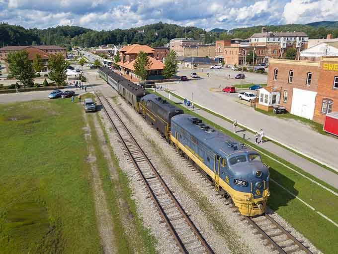 Elkins's historic railroad brings the town's past to life, offering scenic train excursions through the mountains of West Virginia.