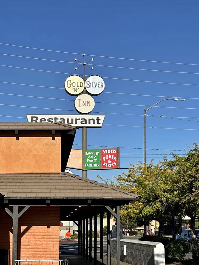 The Gold 'N Silver Inn's retro sign has been a Reno landmark longer than most casinos have been standing.