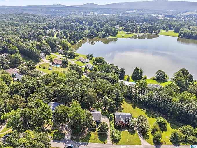Lakeside homes tucked among towering trees create that perfect balance between waterfront living and affordable Southern comfort completely.
