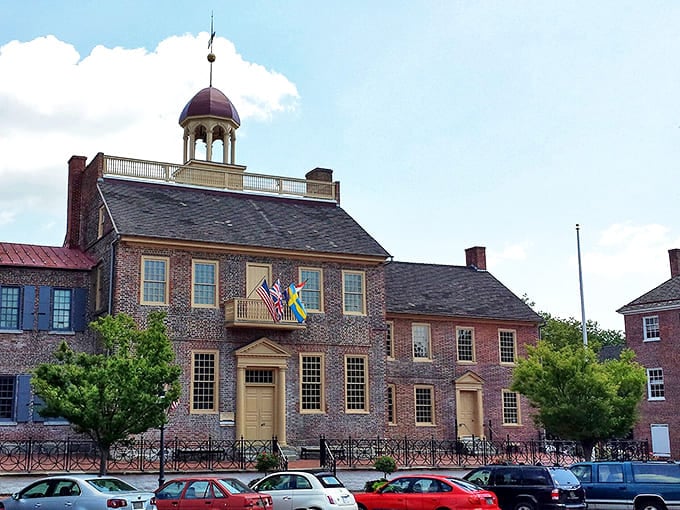 New Castle's historic courthouse museum  stands as a brick-and-mortar testament to Delaware's rich colonial heritage.