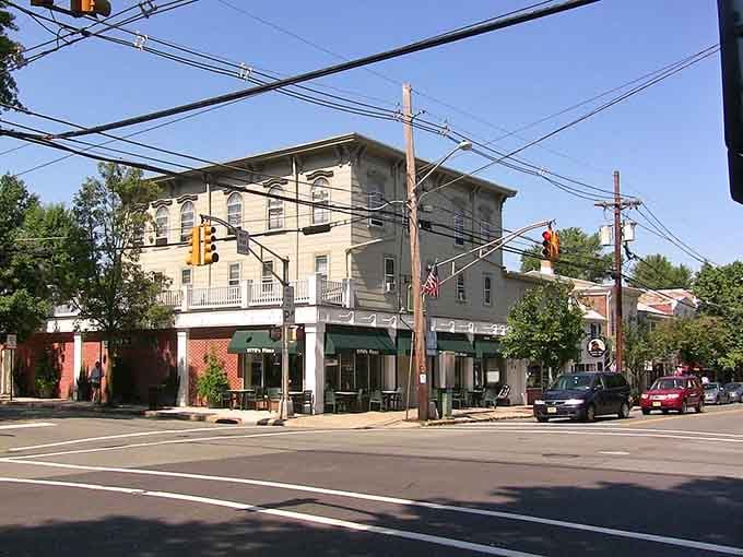 This corner building's classic proportions and welcoming balconies remind you why small-town architecture never goes out of style.
