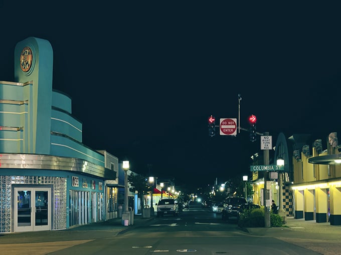 Seaside's retro downtown glows with neon after dark, promising arcade games, saltwater taffy, and memories that feel straight out of a simpler time.
