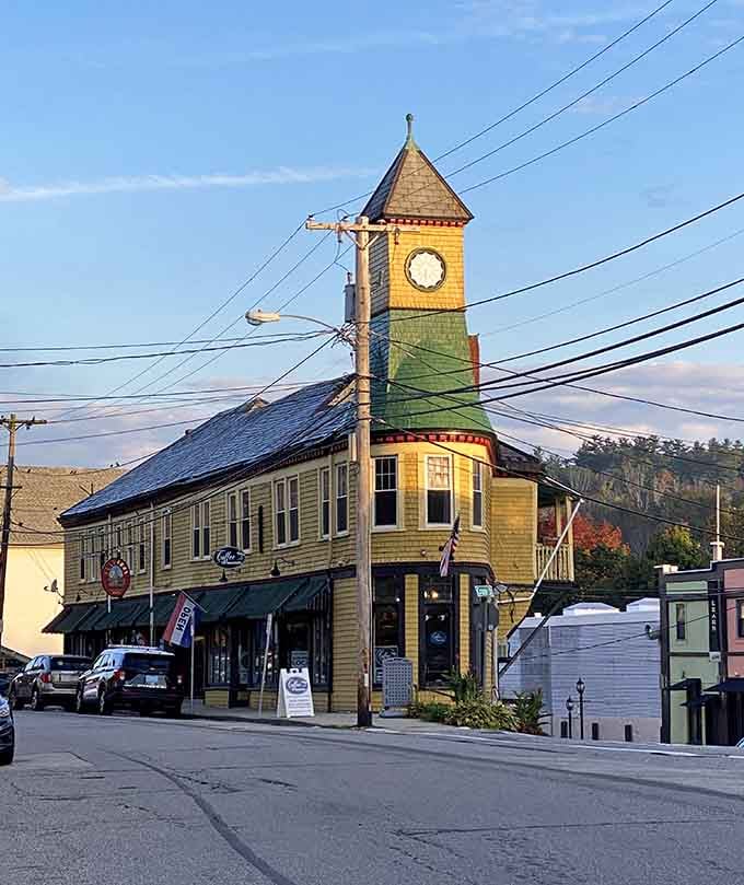 This quirky building with its multicolored tower proves small towns aren't afraid to show off their playful side with pride.