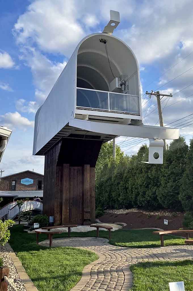 "You've got mail" takes on new meaning when the mailbox is bigger than your house! Casey's postal marvel invites visitors inside.