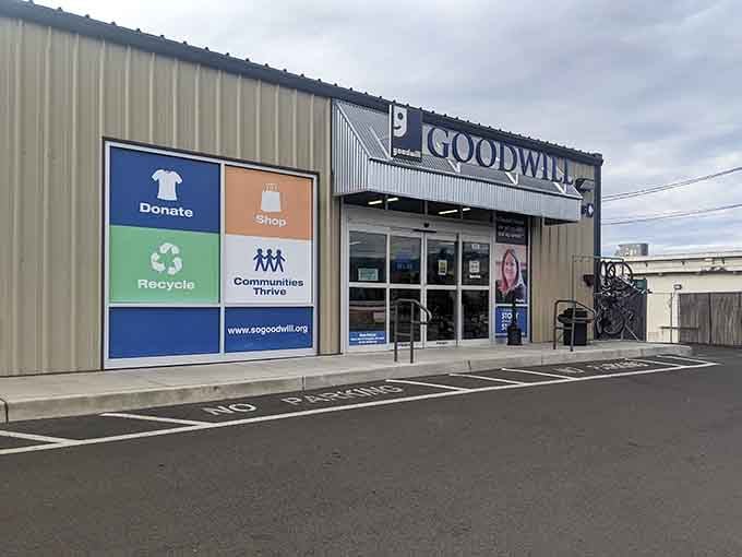 That cheerful entrance with its colorful mission graphics shows how shopping can support your entire community beautifully.