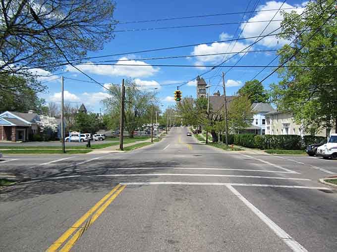 Sunlight bathes Massillon's tree-lined streets, illuminating a path to affordable living just a short drive from bigger Ohio cities.