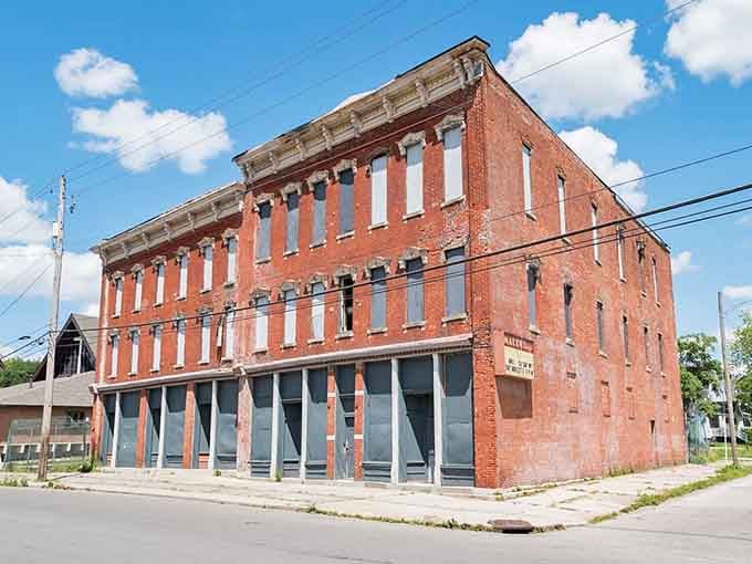 This sturdy brick building has weathered decades, much like your savings will weather comfortably in this affordable town.