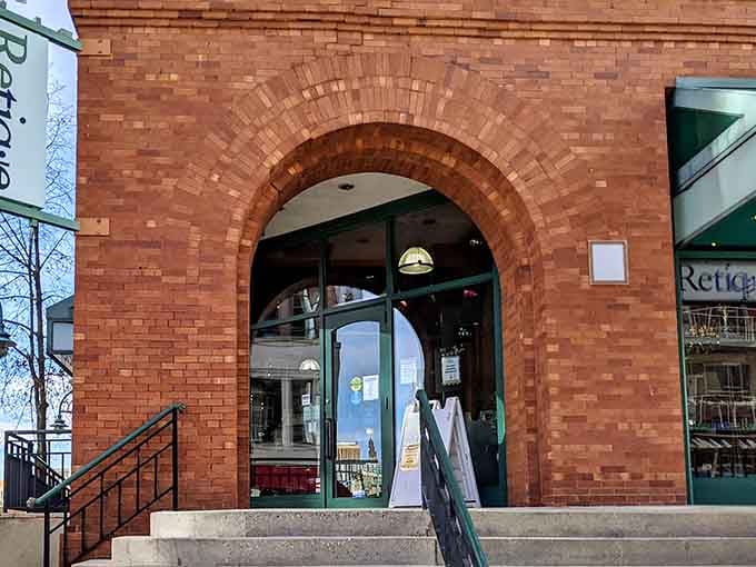 Step through this charming brick doorway into Milwaukee's most stylish secondhand boutique. Vintage treasures await just beyond the threshold!