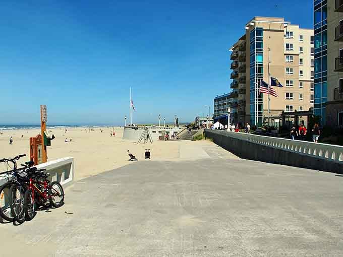 Seaside's expansive beach meets modern waterfront development, creating the perfect playground for sandcastle builders and sunset chasers alike.