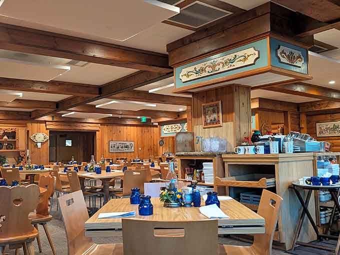 Exposed beams and Scandinavian touches create a space where you actually want to linger over another cup of coffee.