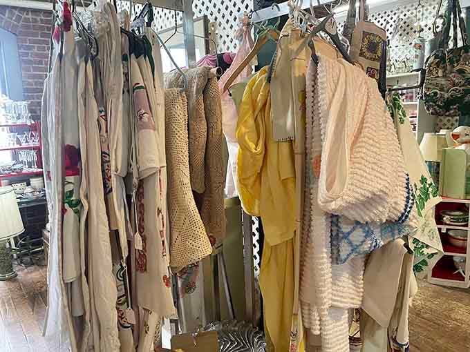 Vintage linens and clothing that prove fashion really does come full circle, just with better washing machines now.