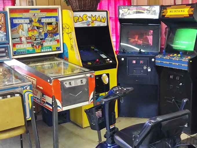 The arcade corner&mdash;where middle-aged visitors suddenly remember every quarter they pumped into Pac-Man during Reagan's first term.