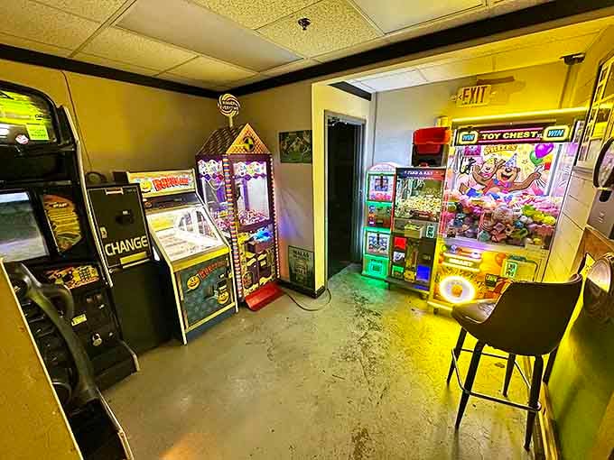 While waiting for your burger, challenge yourself to vintage arcade games. Your quarters go further here than at those fancy downtown game bars.