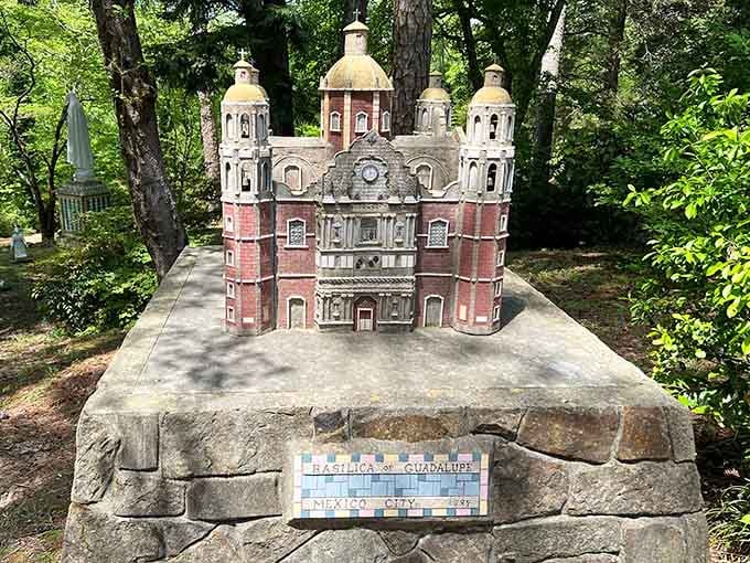 The Basilica of Guadalupe brings a touch of Mexico to Alabama, complete with those distinctive pink towers and ornate facade.