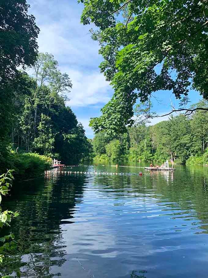 This serene swimming area offers the kind of peace and quiet you forgot existed in our overscheduled world.
