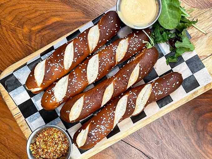 Bavarian pretzels with the perfect balance of chew and salt&mdash;twisted carb perfection that beer was specifically invented to accompany.