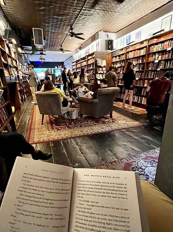 Nothing says community like a room full of readers who'd rather discuss chapters than check their phones.