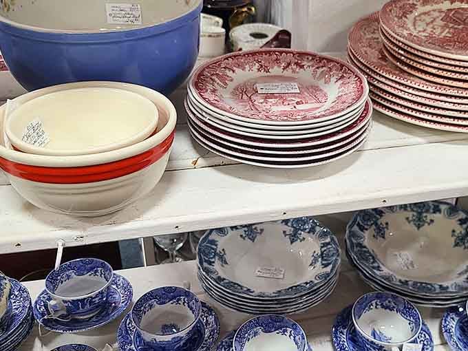 Vintage dinnerware in cheerful patterns reminds us when Sunday dinner meant setting the table with your finest china.