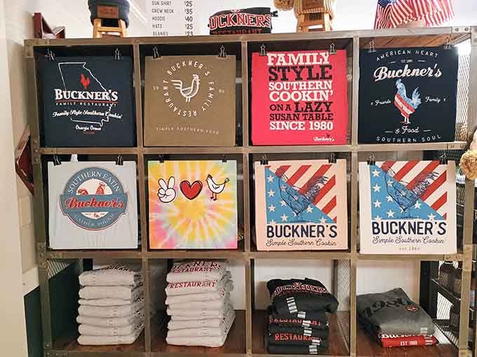 When a restaurant sells its own merchandise, you know the locals are proud enough to wear their loyalty.