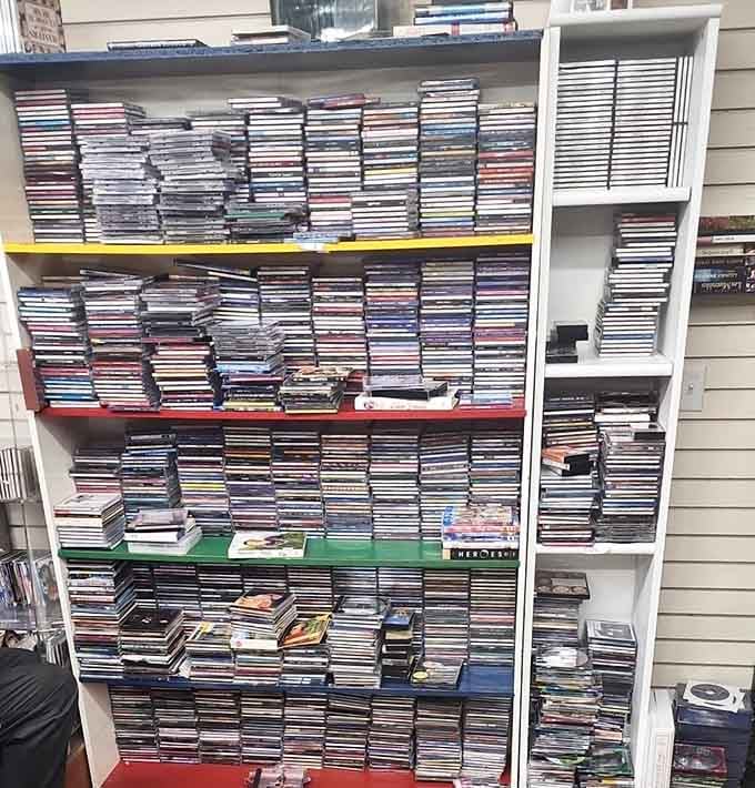 CD towers that would make any '90s music enthusiast weep with joy. Discover forgotten albums and complete those collections you started decades ago.