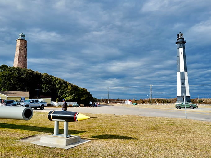 From this angle, you can really appreciate how these two towers have watched over the Chesapeake Bay entrance together for generations.